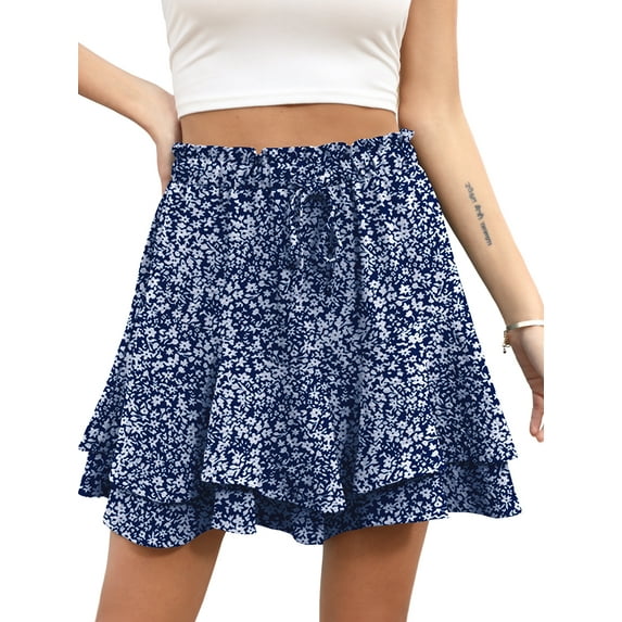 Cueply Women's Flowy Shorts, Lightweight Ruffle Tennis Skort, Elastic ...