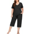 Cueply Women Plus Size Pajamas Set Short Sleeve Pjs Sleepwear ...