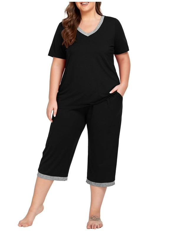Plus Size Pajama Sets in Womens Plus Size Pajamas & Loungewear ...