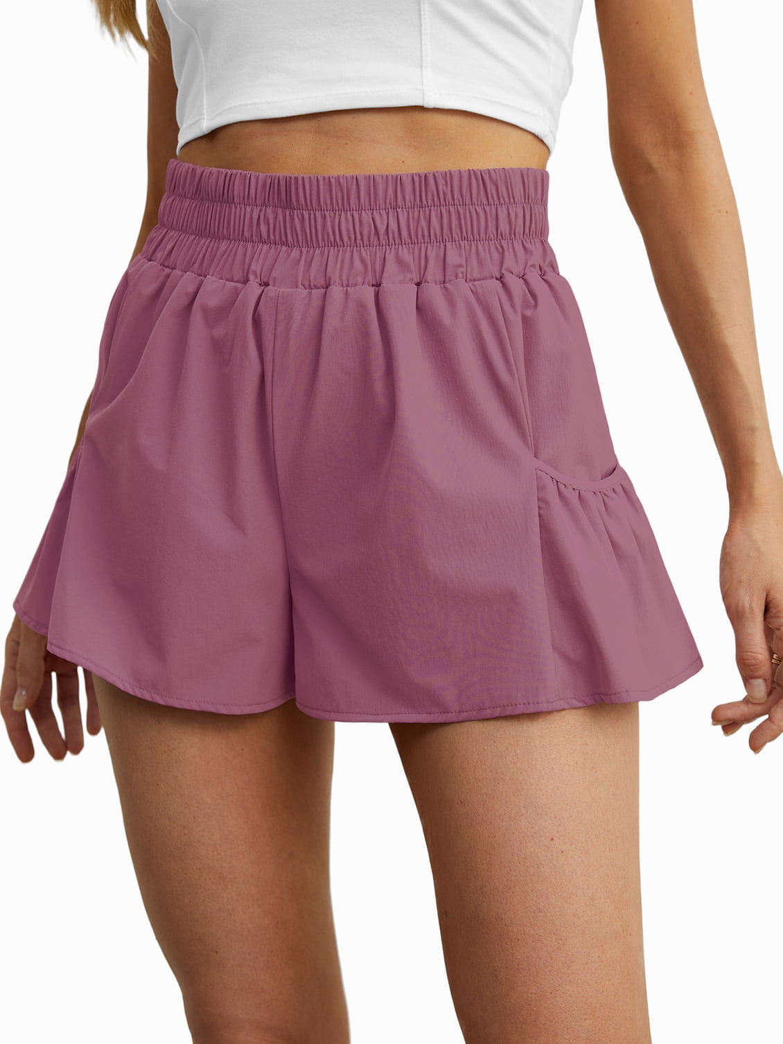 Cueply Women's Running Shorts, High Waisted, Quick Dry, Built-in Liner ...