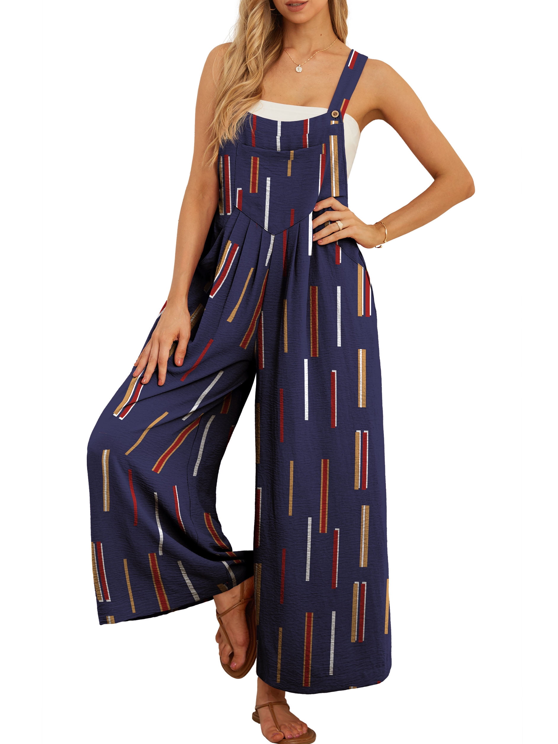 Cueply Women's Stylish Casual Overalls Jumpsuit with Adjustable Straps ...