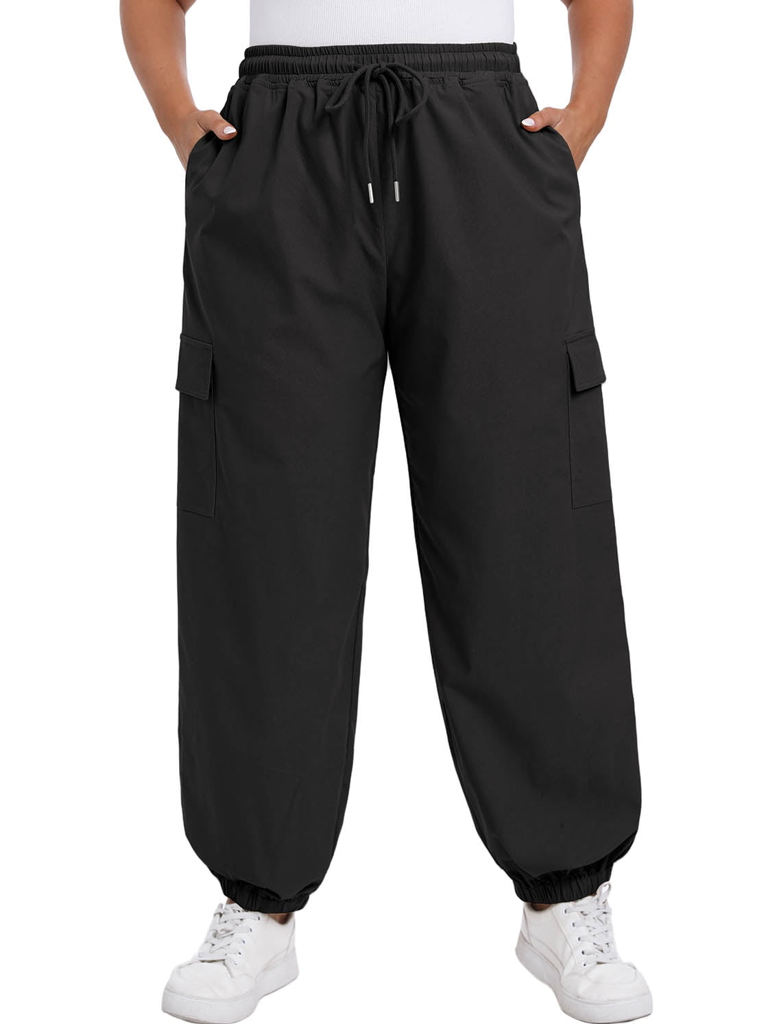 Cueply Womens Plus Size Cargo Pants With Pockets Casual Joggers