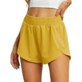 Cueply Womens Quick Dry High Waisted Running Shorts With Liner Zipper