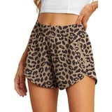Cueply Women's Running Shorts High Waisted Athletic Gym Workout Shorts ...