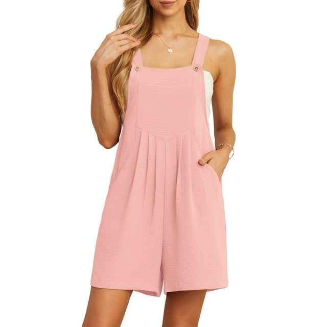 Cueply Women's Short Overalls Casual Summer Rompers Adjustable Strap ...