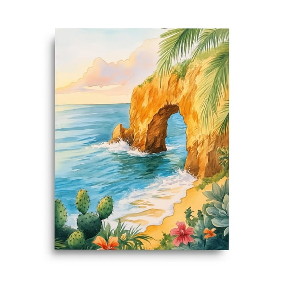 Cueva Del Indio Print, Puerto Rico Coastal Wall Art, Caribbean Island ...