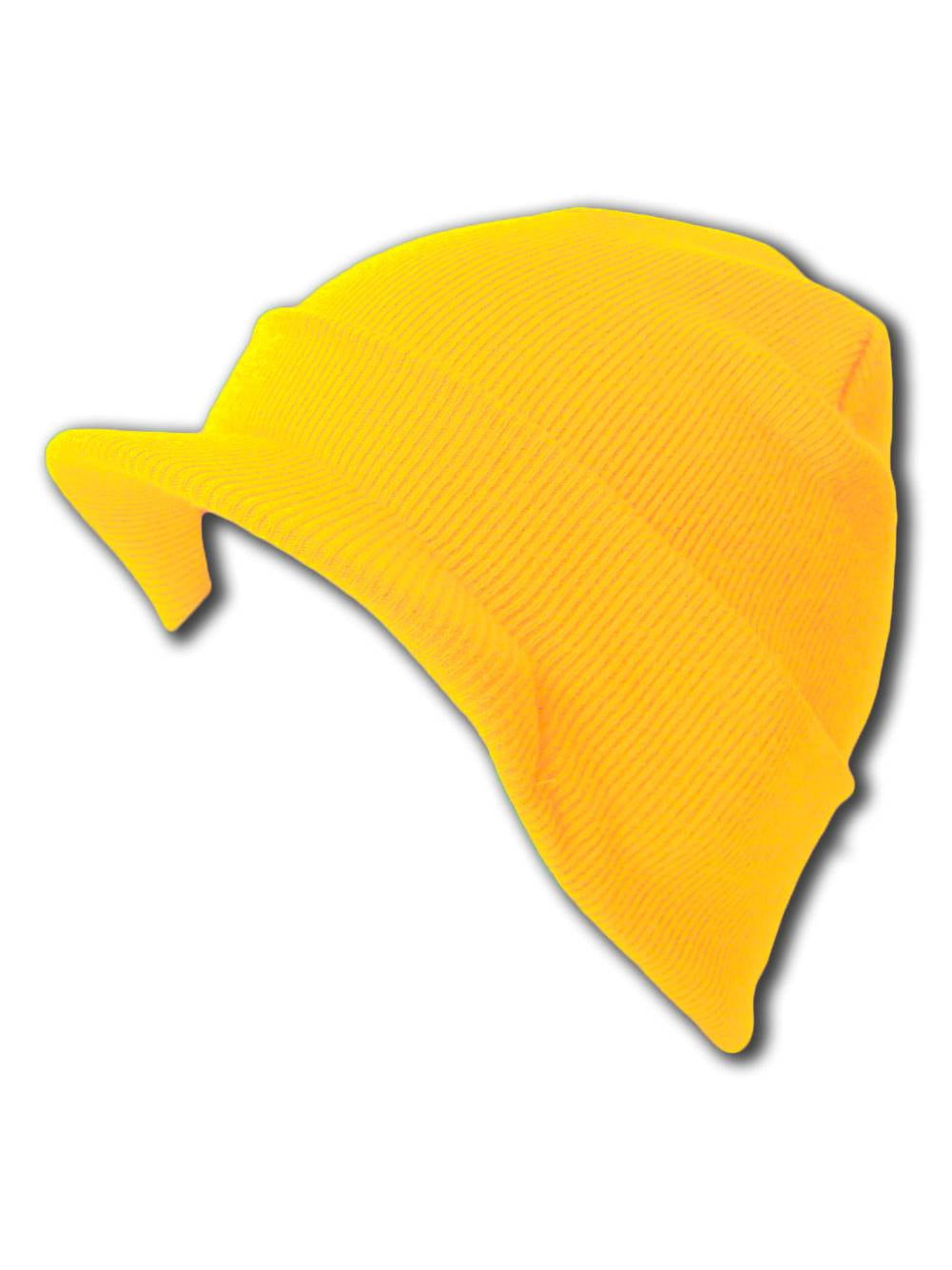 Cuff Beanie Visor Skull Cap Hat Beanie - Gold - Walmart.com