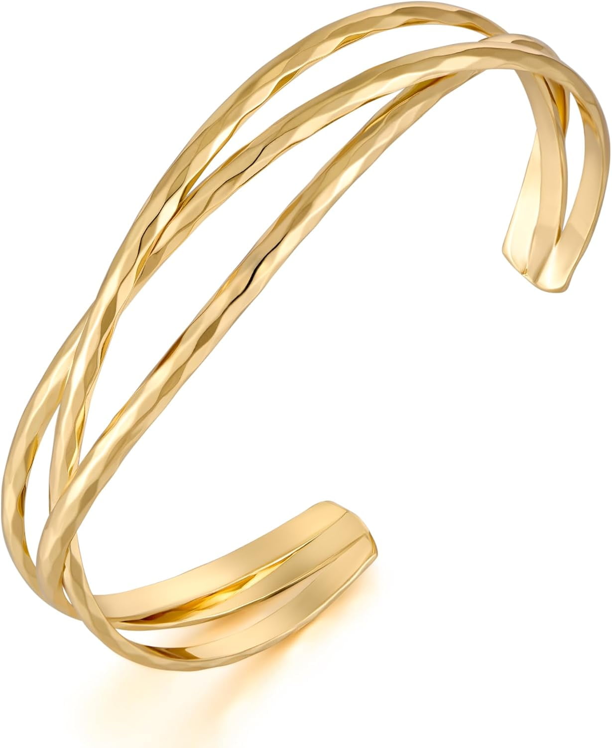 Cuff Bracelets For Women, Chunky 14K Gold Bracelets For Women Non ...