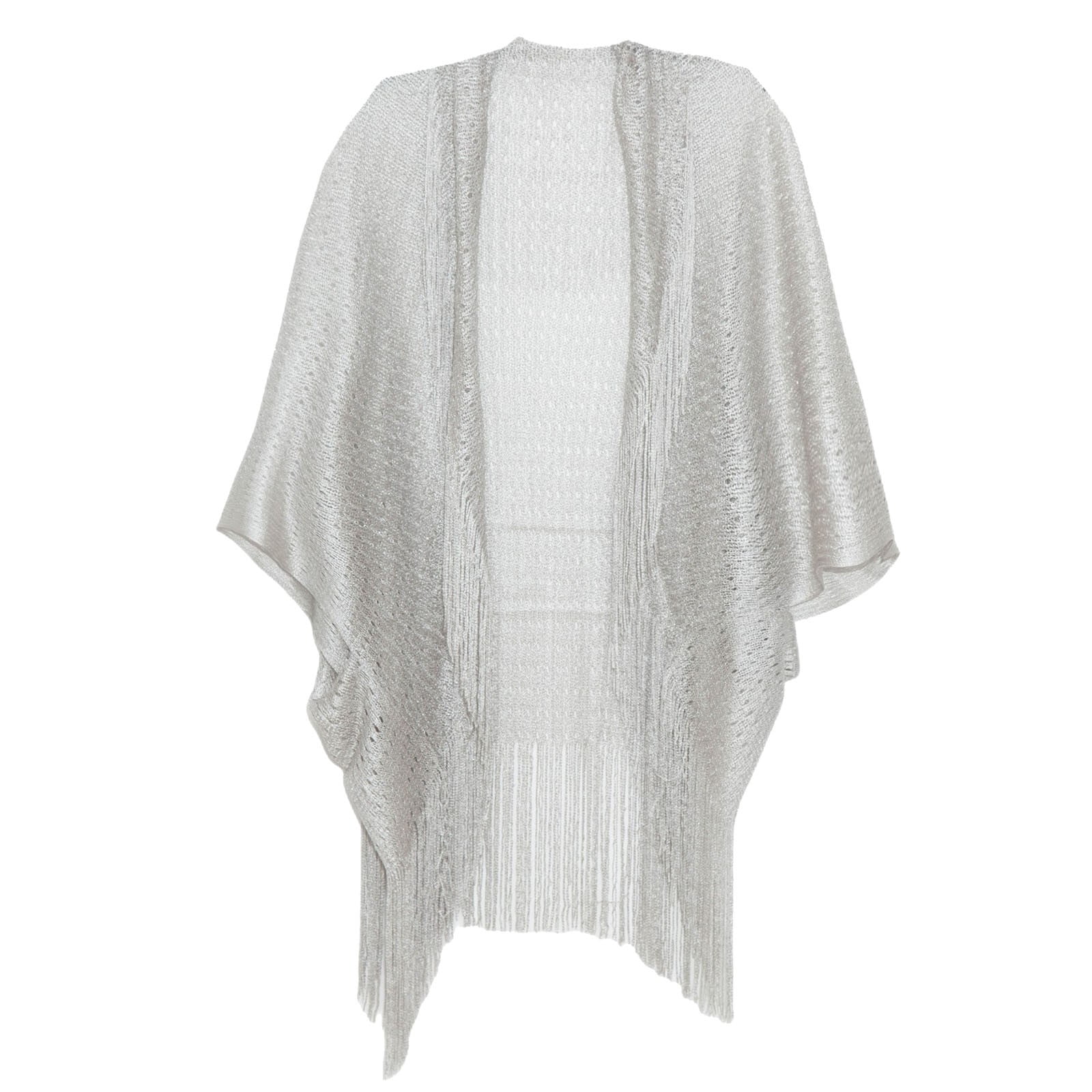 Cuff Filigree Tassel Cape Women's Solid Color Summer Transparent Thin ...