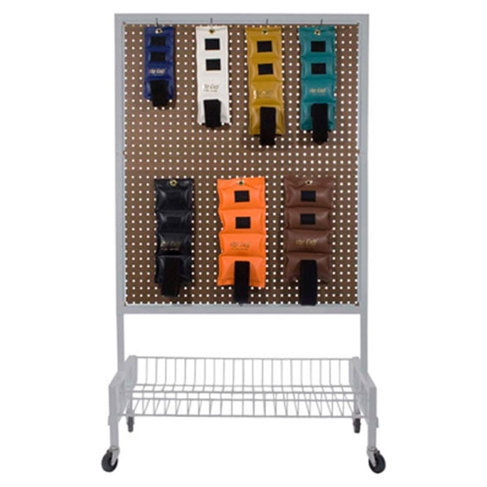 The Cuff Adjustable Ankle/Wrist Weight Set - 7 Piece with Rack for Gym ...