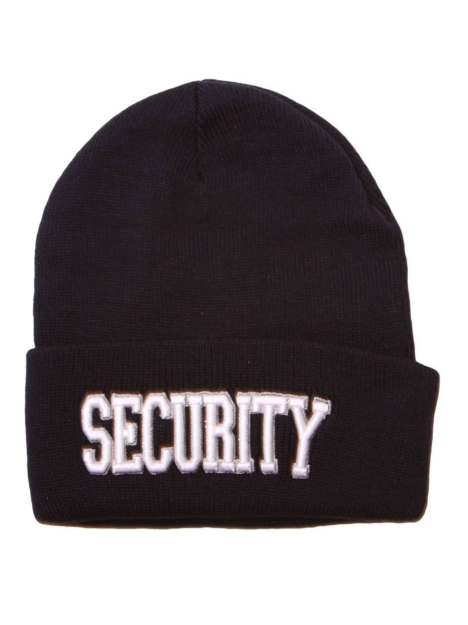 Cuffed Embroidered Security Text Style Beanie - Walmart.com