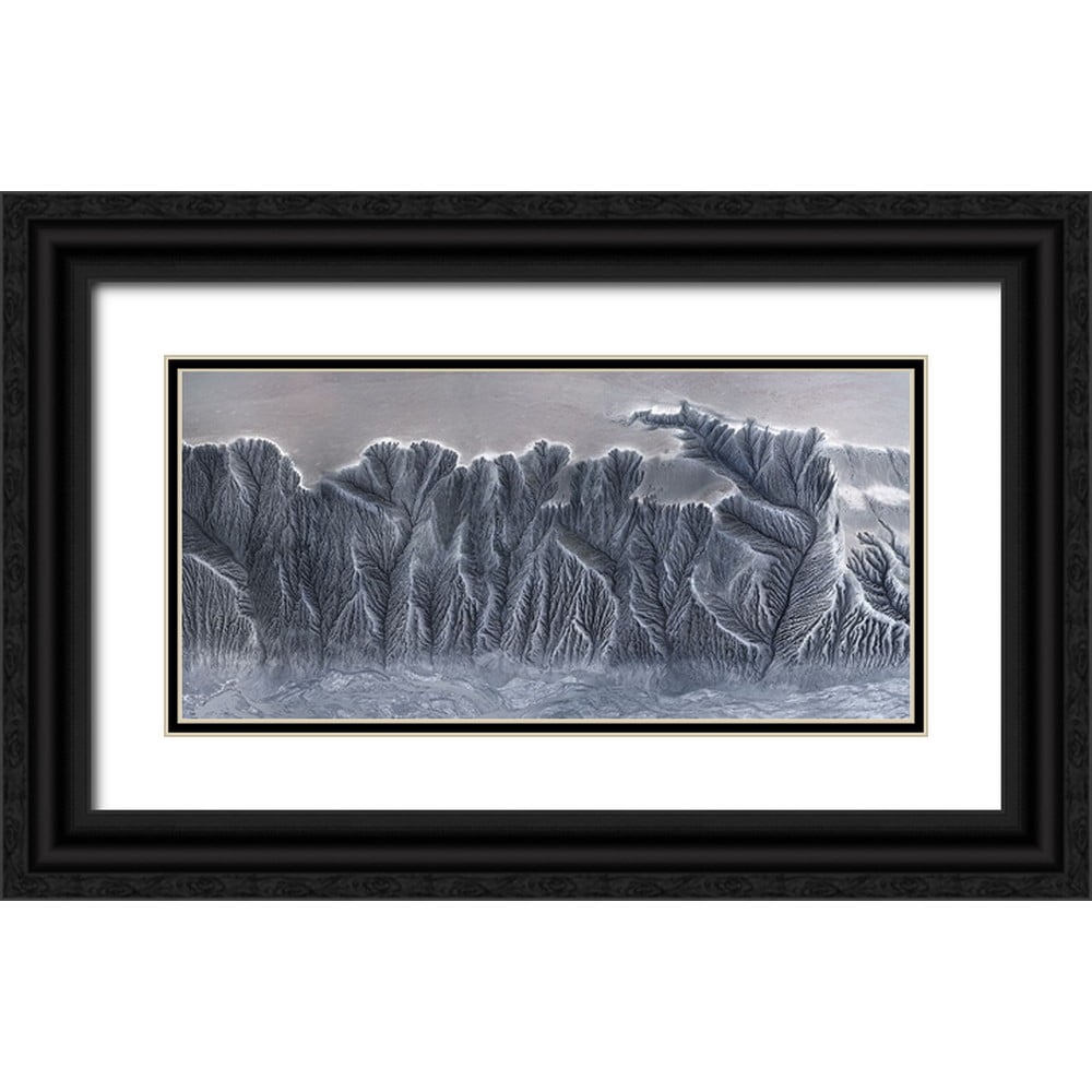 Cui, Yuan 14x9 Black Ornate Wood Framed with Double Matting Museum Art ...
