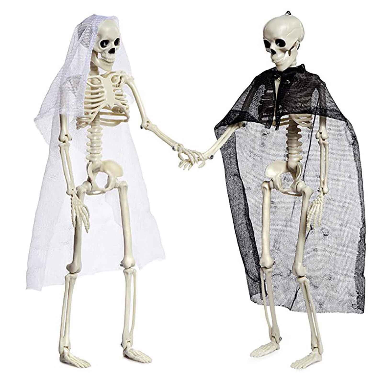 CuiLiyq 2 PCS Halloween Skeletons Decoration, 16 Inch Bride and Groom ...
