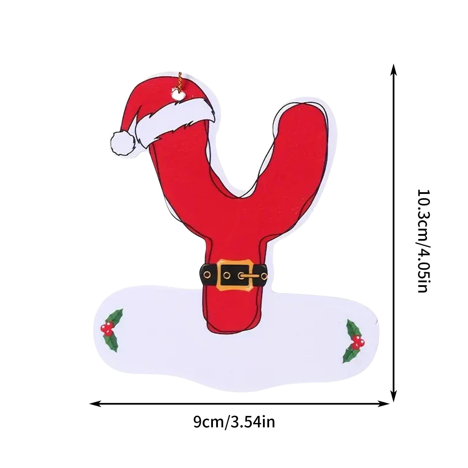 CuiLiyq 26 Letter Ornaments for Christmas Tree, Red Santa Claus ...