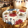 CuiLiyq 4th of July Round Tablecloth, Patriotic Star and Stripe Design ...