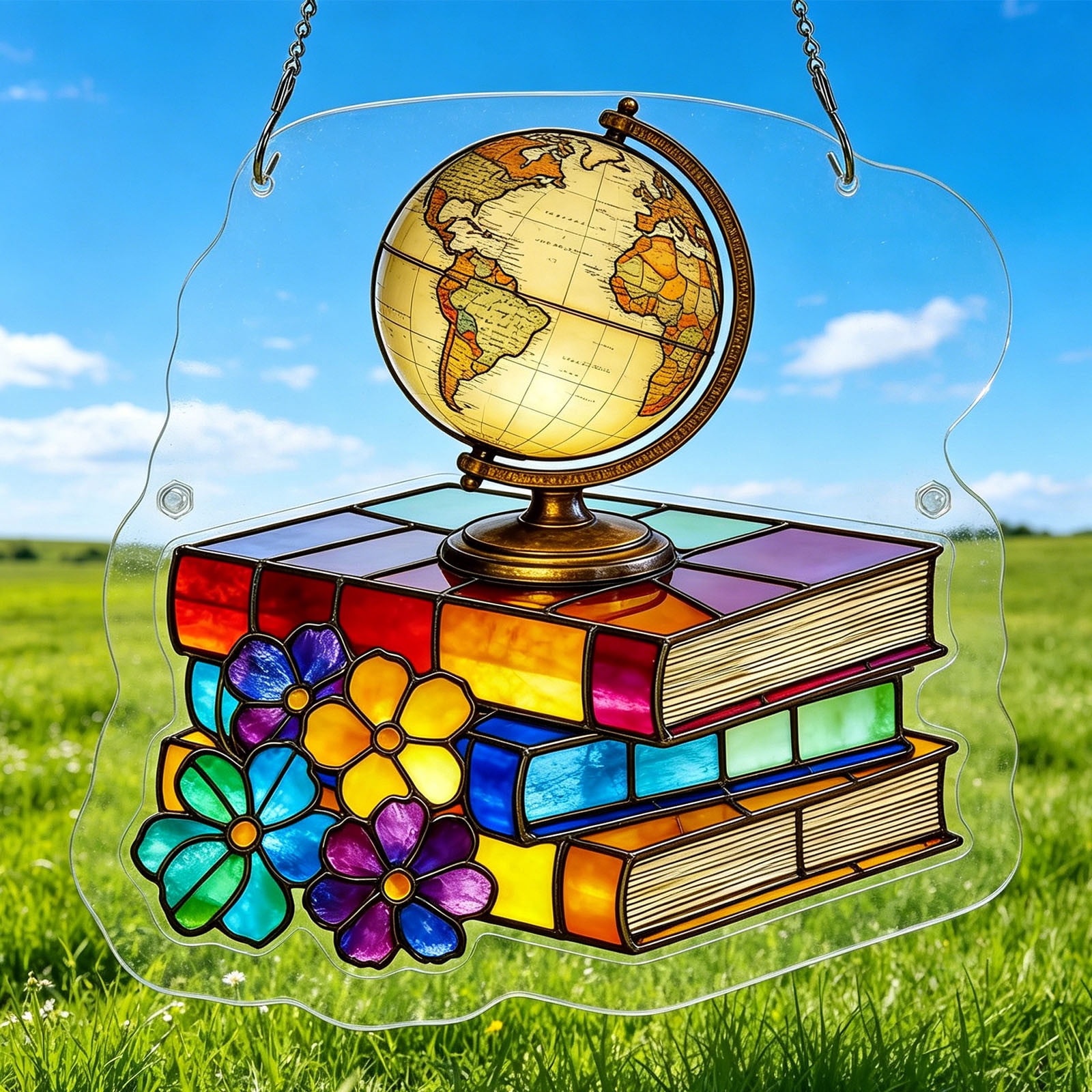 CuiLiyq Acrylic Puzzle Window Decoration, Book Themed DIY Suncatcher ...