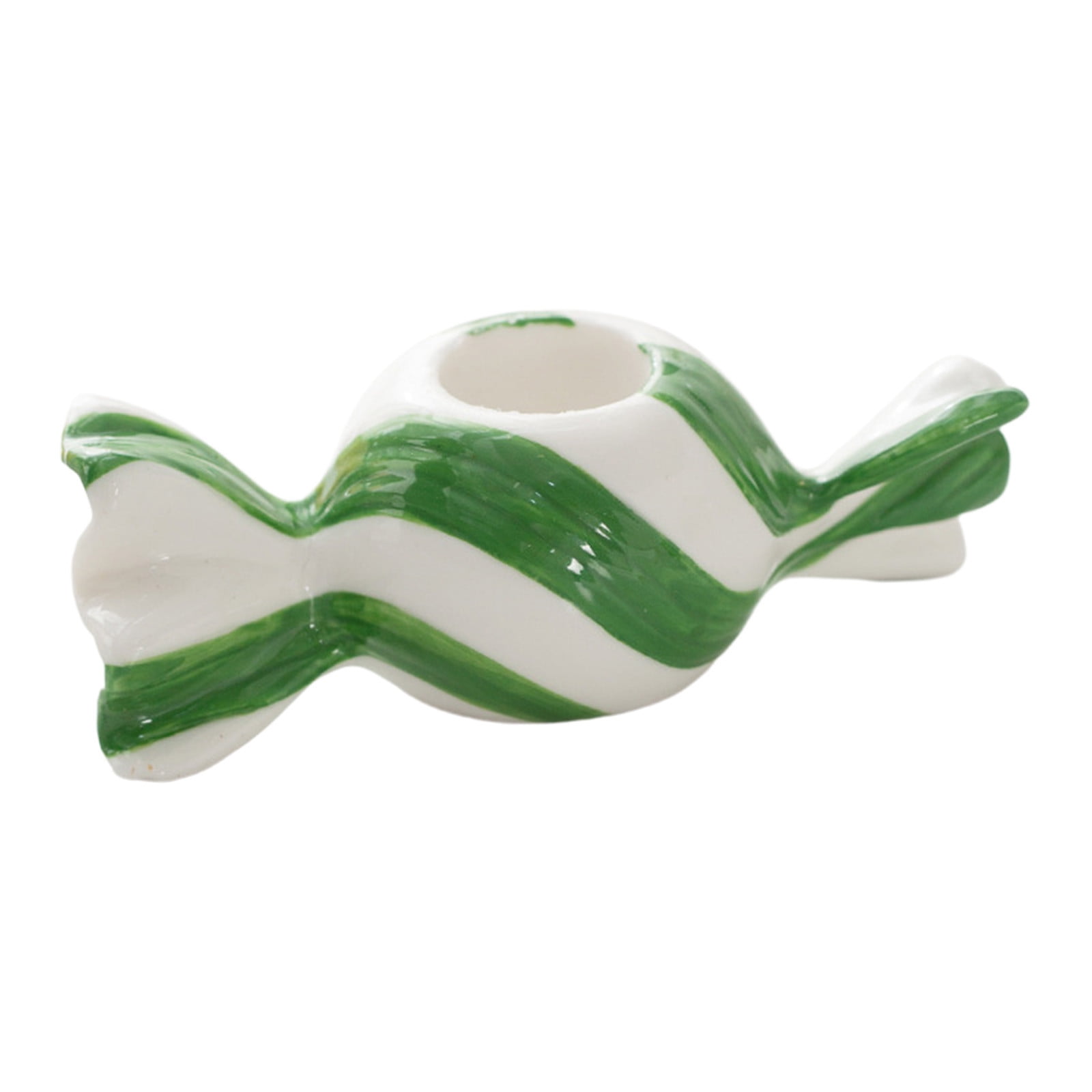 CuiLiyq Candy Ceramic Candlestick Holder, Colorful Striped Candy Shaped ...