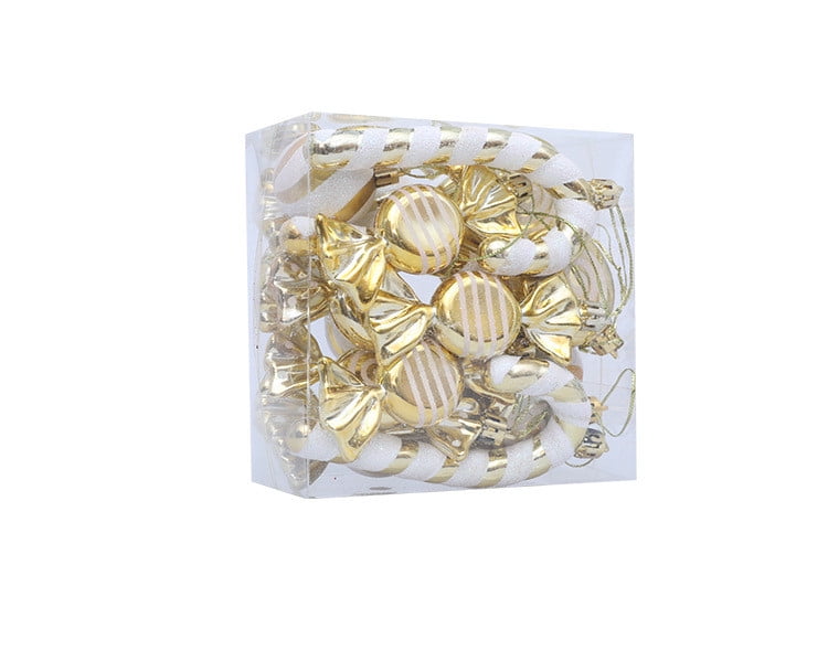 CuiLiyq Christmas Candy Ornament Set 18 Pcs, Plastic Peppermint Candy ...