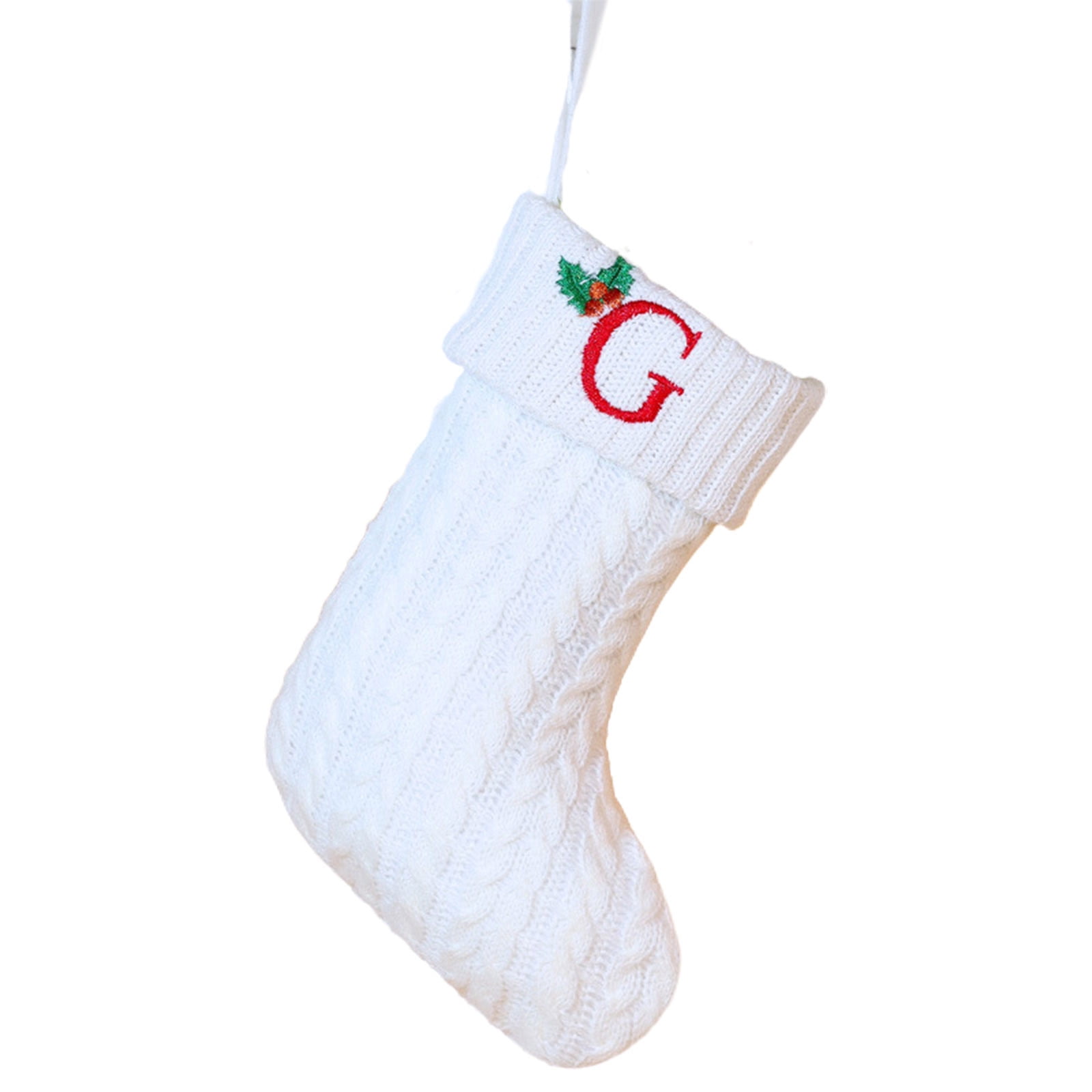 CuiLiyq Christmas Stockings with 26 Initials, Small Embroidered Letter ...