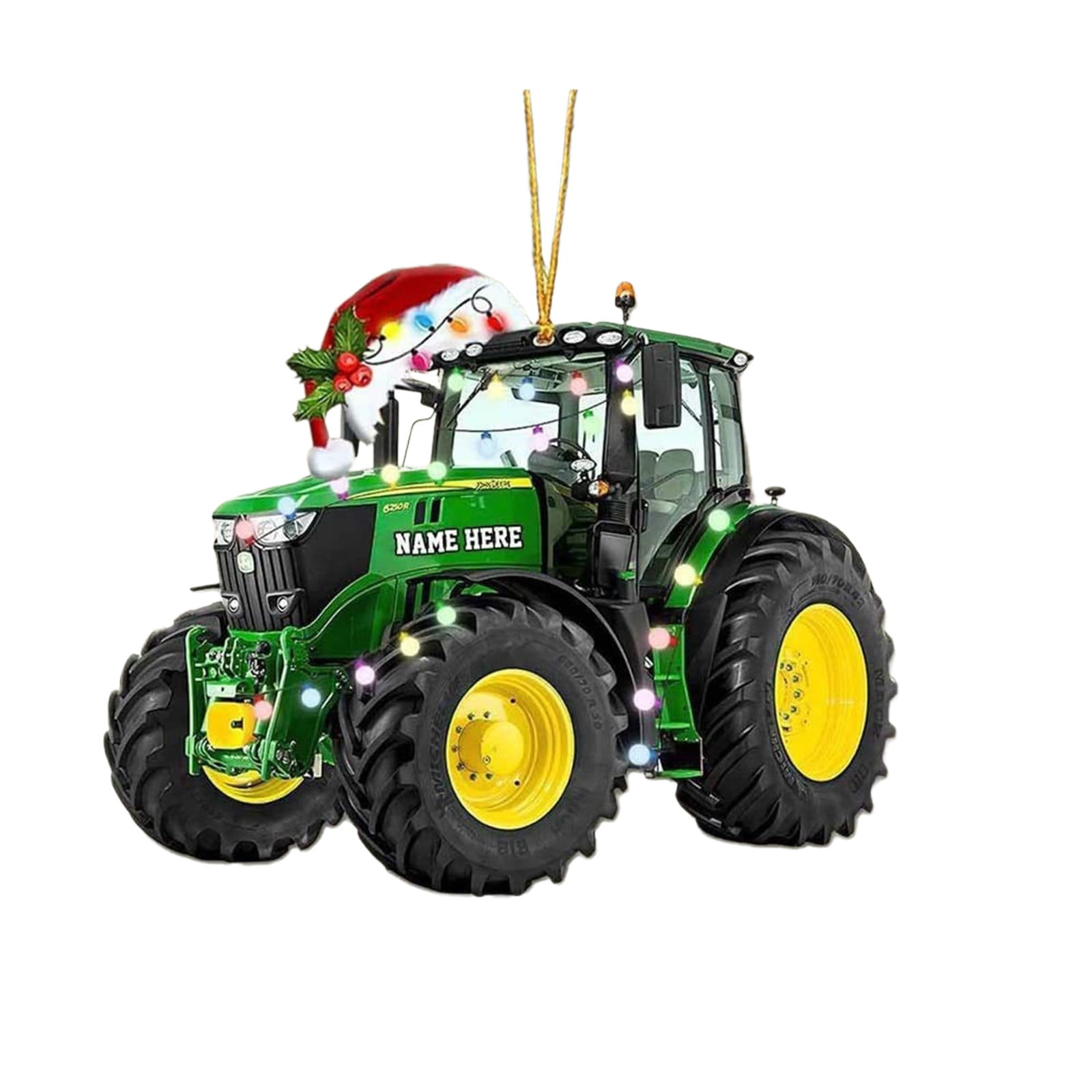 CuiLiyq Christmas Tractor Ornament, Personalized Tractor Acrylic Shape ...