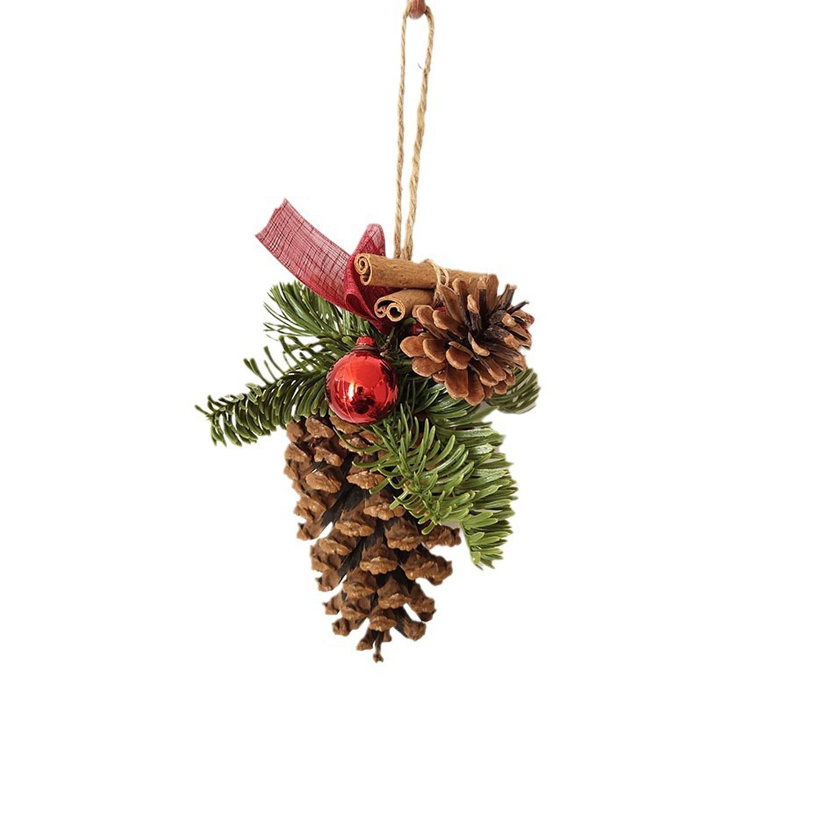 CuiLiyq Christmas Tree Pine Cone Pendant, Simulated Wooden Pine Cone ...