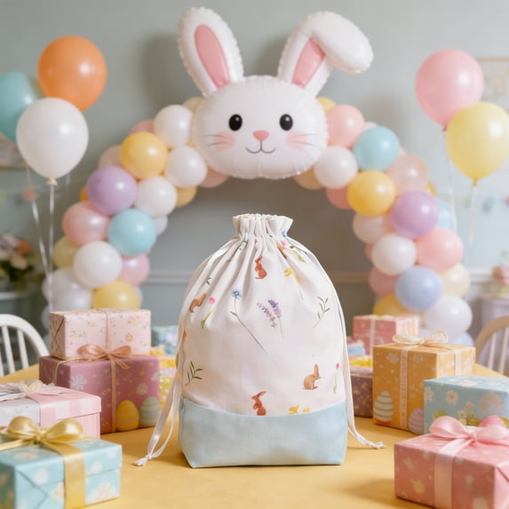 CuiLiyq Easter Candy Gift Bag, 1 Pcs Drawstring Gift Bag With Small ...