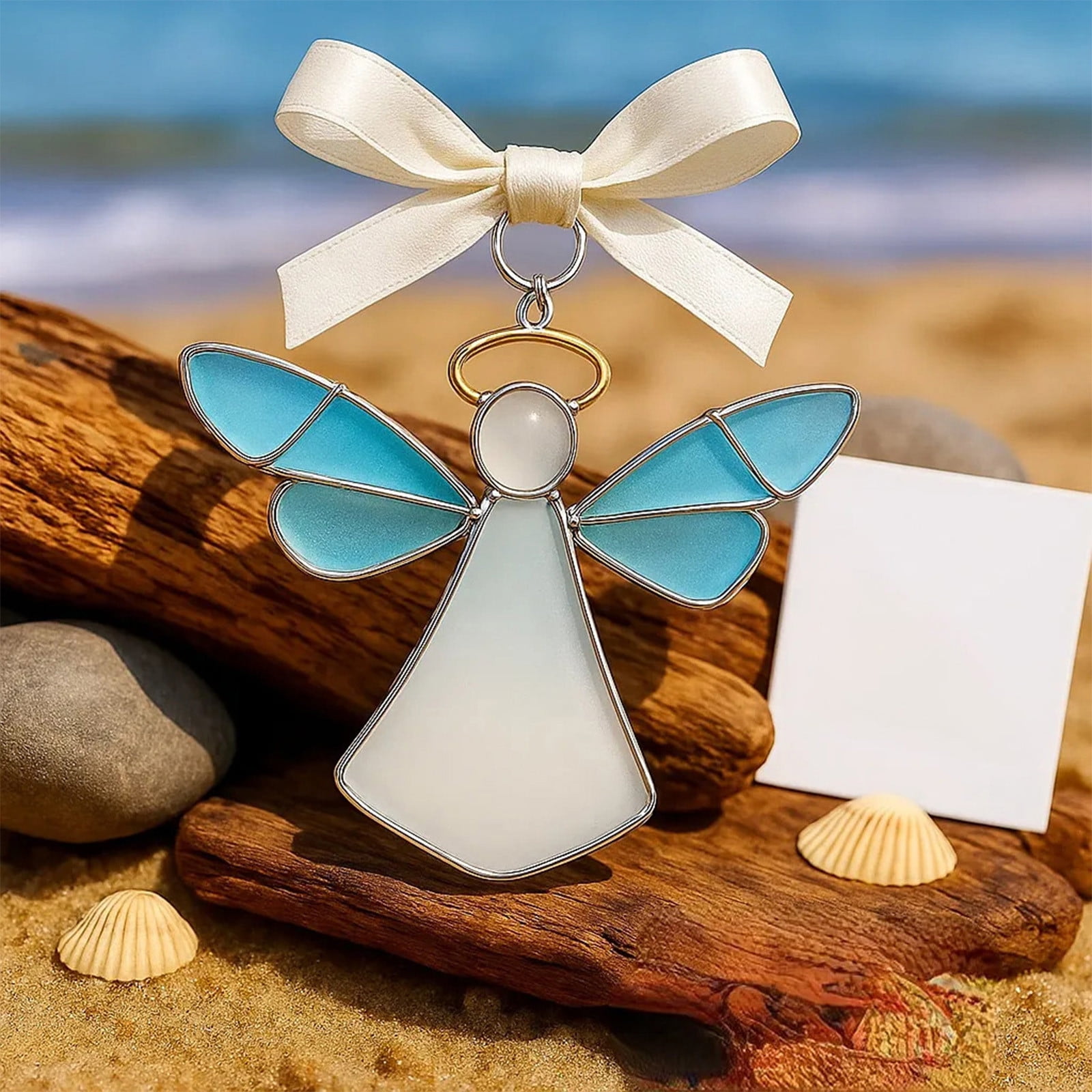 CuiLiyq Handmade Imitation sea glass Ornament, 2D Flat Plastic and Wire ...