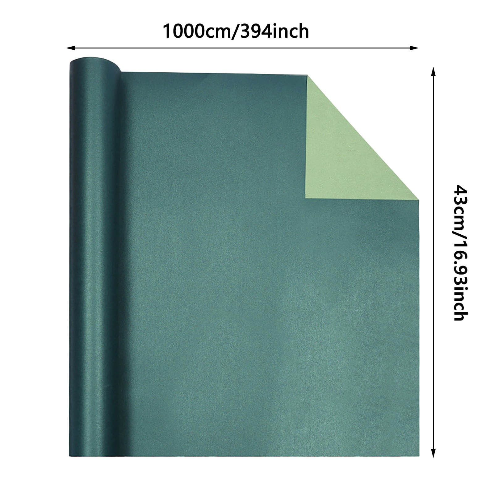 CuiLiyq Matte Blue Wrapping Paper, 1 Roll Reversible Pearly Lustre Gift ...