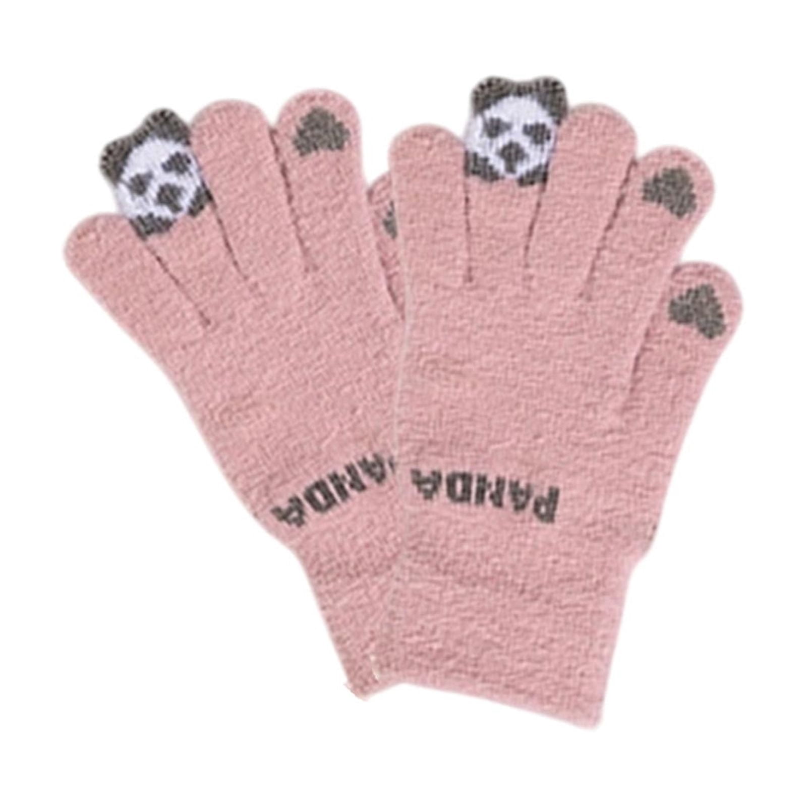 CuiLiyq Plush Warm Cold Proof Gloves Women, Cozy Soft Thick Fluffy ...