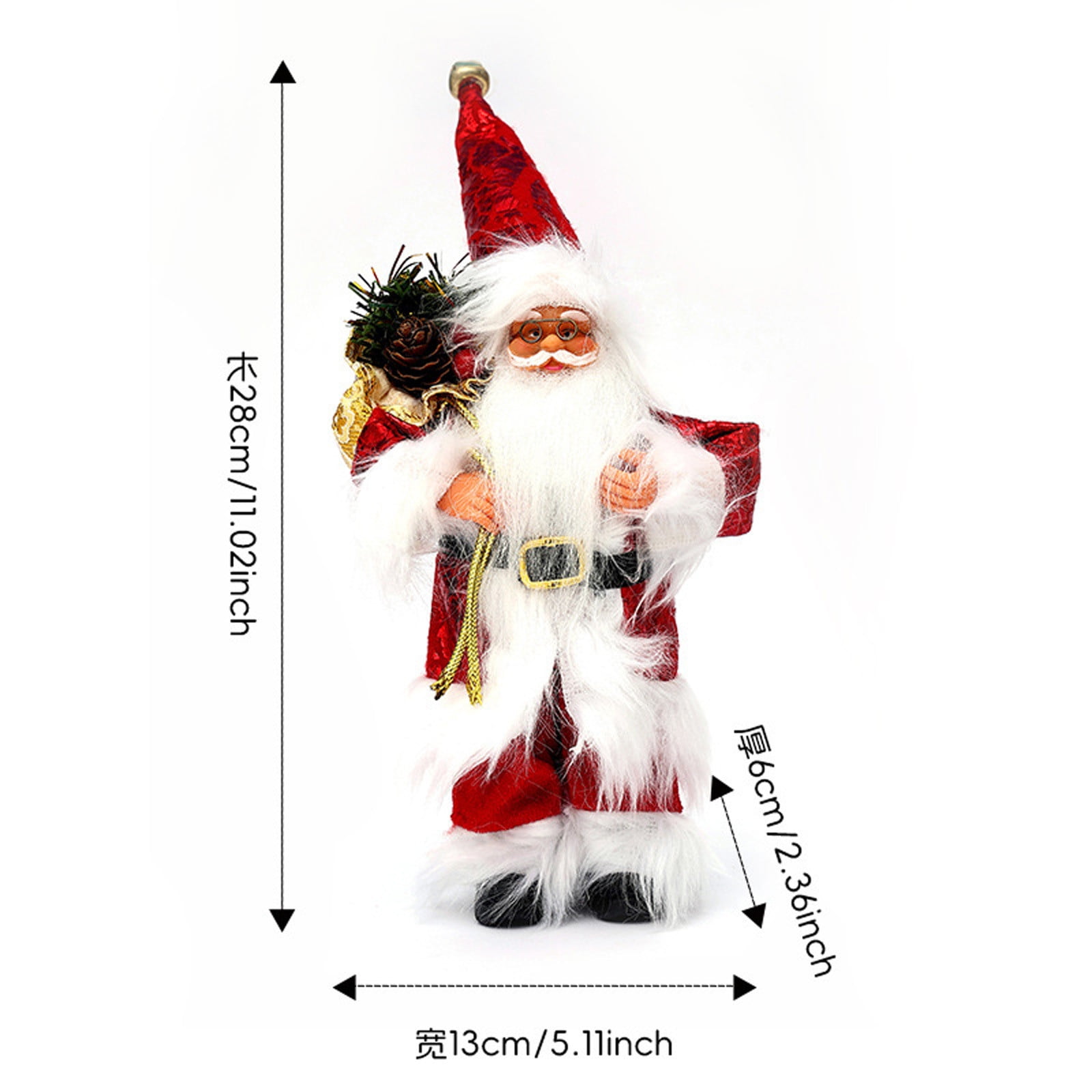 CuiLiyq Small Santa Claus Figurines, Standing Statue Miniature Hanging ...