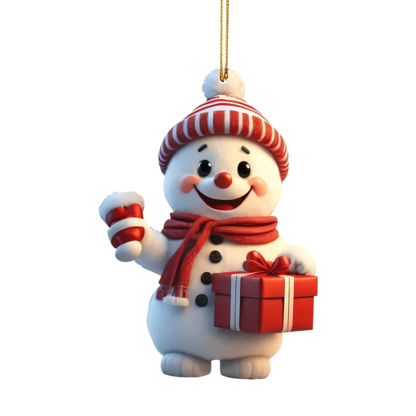 CuiLiyq Snowman Christmas Ornaments, Cute Snowman Acrylic Ornaments for ...