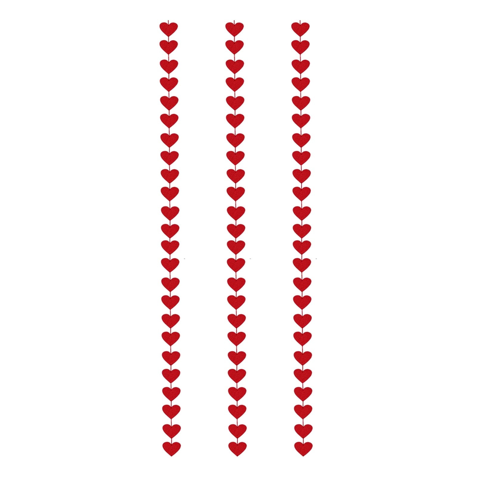CuiLiyq Valentines Day Love Heart Banner, 3 Pack Red Felt Love Heart ...