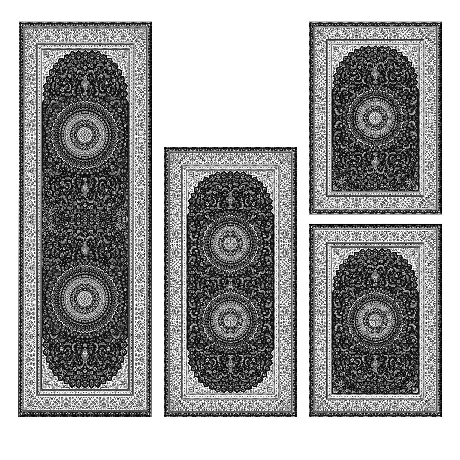 CuiLiyq Washable Kitchen Rugs Sets of 4, Non Slip Kitchen Mats for ...