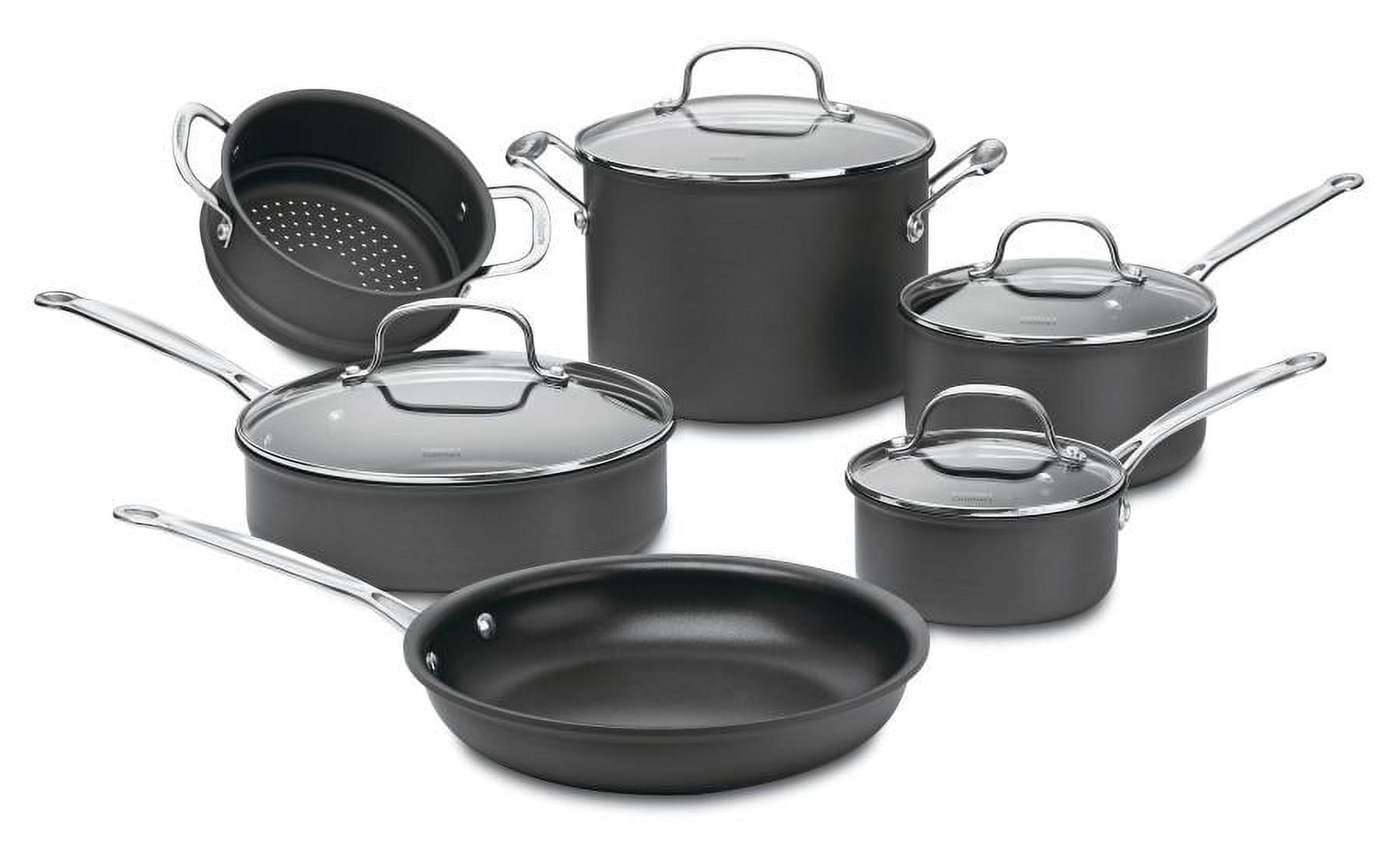CuisiCuisinart Chef's Classic Nonstick Hard-Anodized 10-Piece Cookware ...