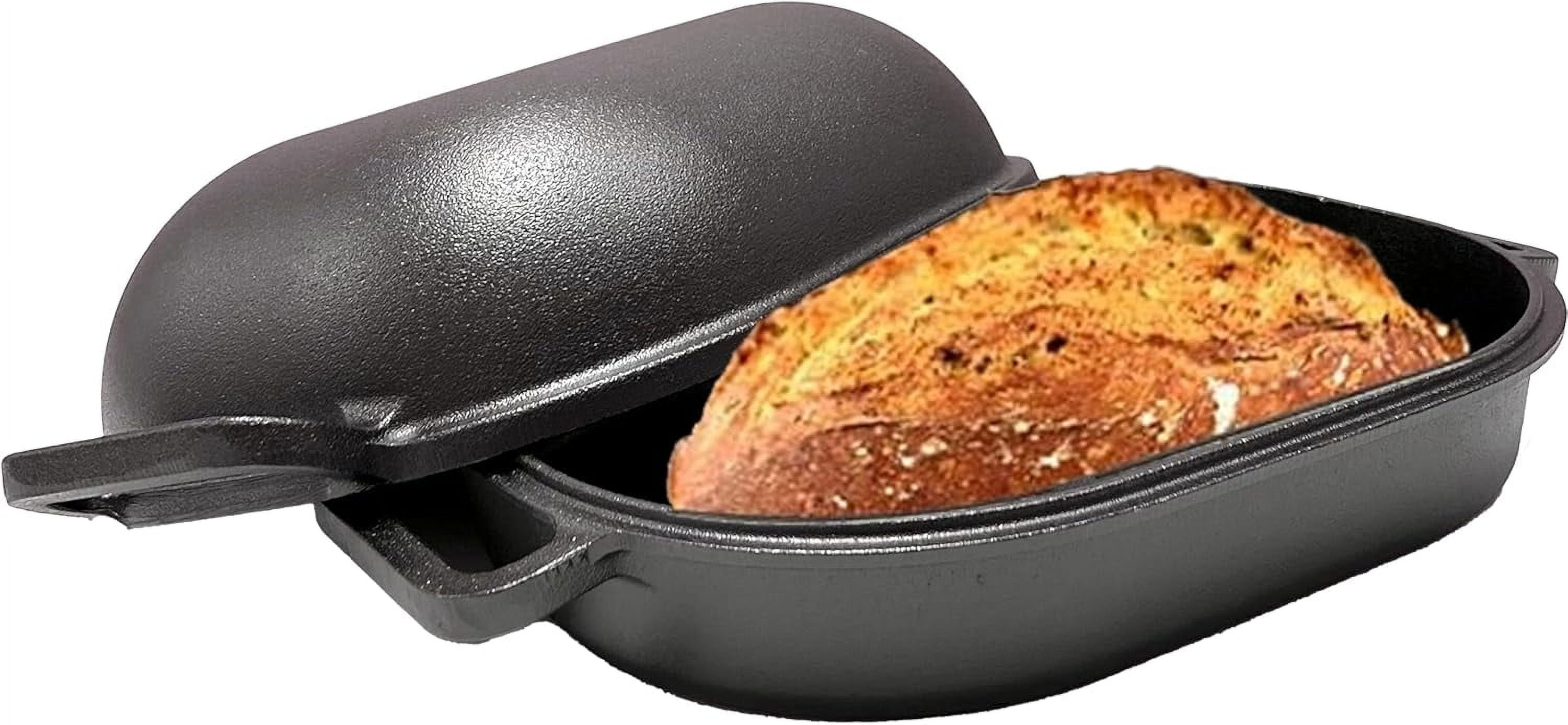 Cuisiland Large Heavy Duty Pre-seasoned Cast Iron Bread & Loaf Pan - A ...