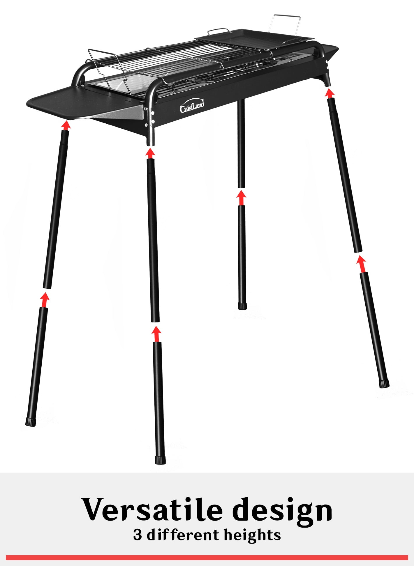 Cuisiland Portable + Movable Charcoal Smokers Type BBQ Grill - Walmart.com