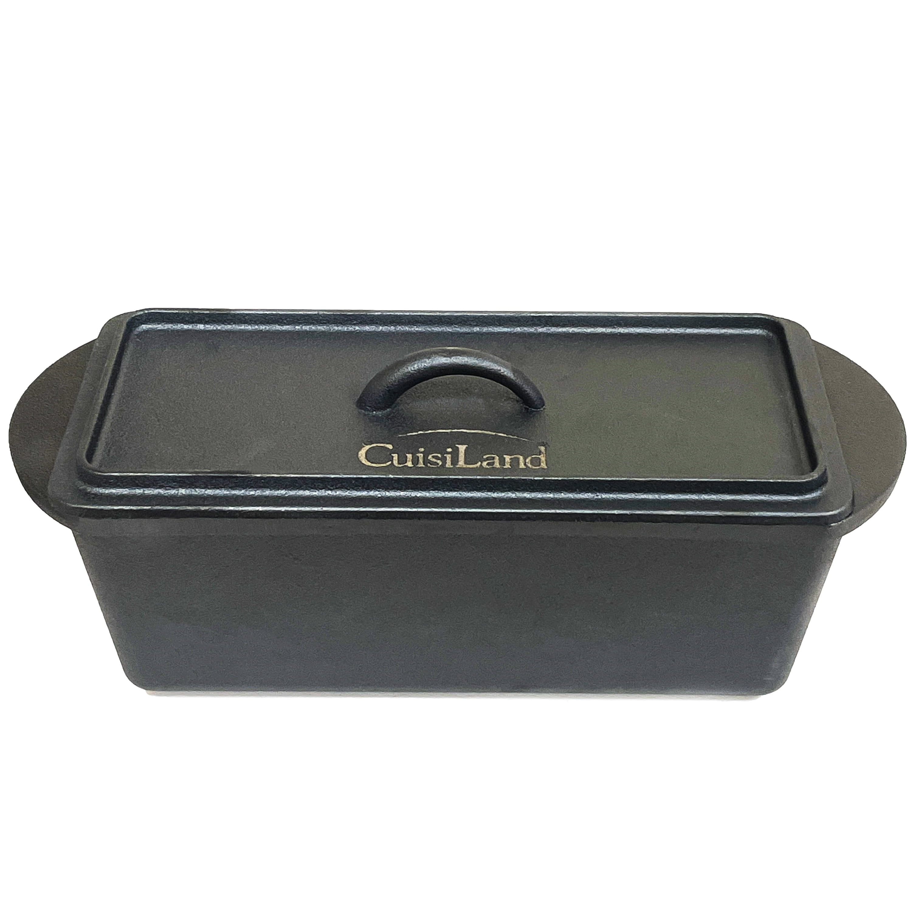 Cuisiland Cast Iron Bread Loaf Pan 11x475x425 14lhandles Heavy Duty For Strong