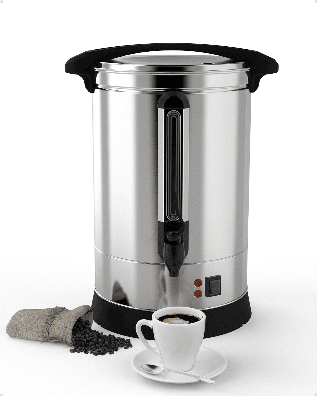 Walmart 100 Cup Quick Brewing Commercial Coffee Maker, Stainless Steel ...