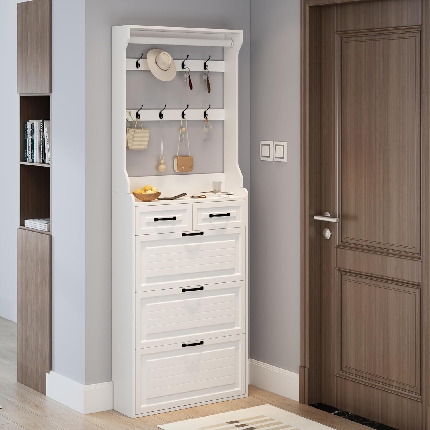 CuisinSmart Shoe Storage Cabinet for Entryway, Free Standing Shoe ...
