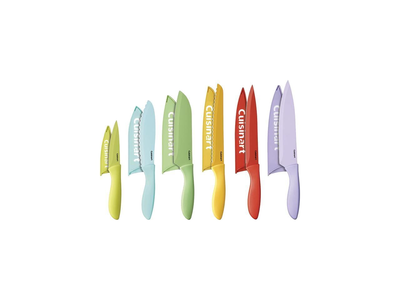 Cuisinart C55-12PCER1 12pc Ceramic Coated Color Knife Set with Blade ...