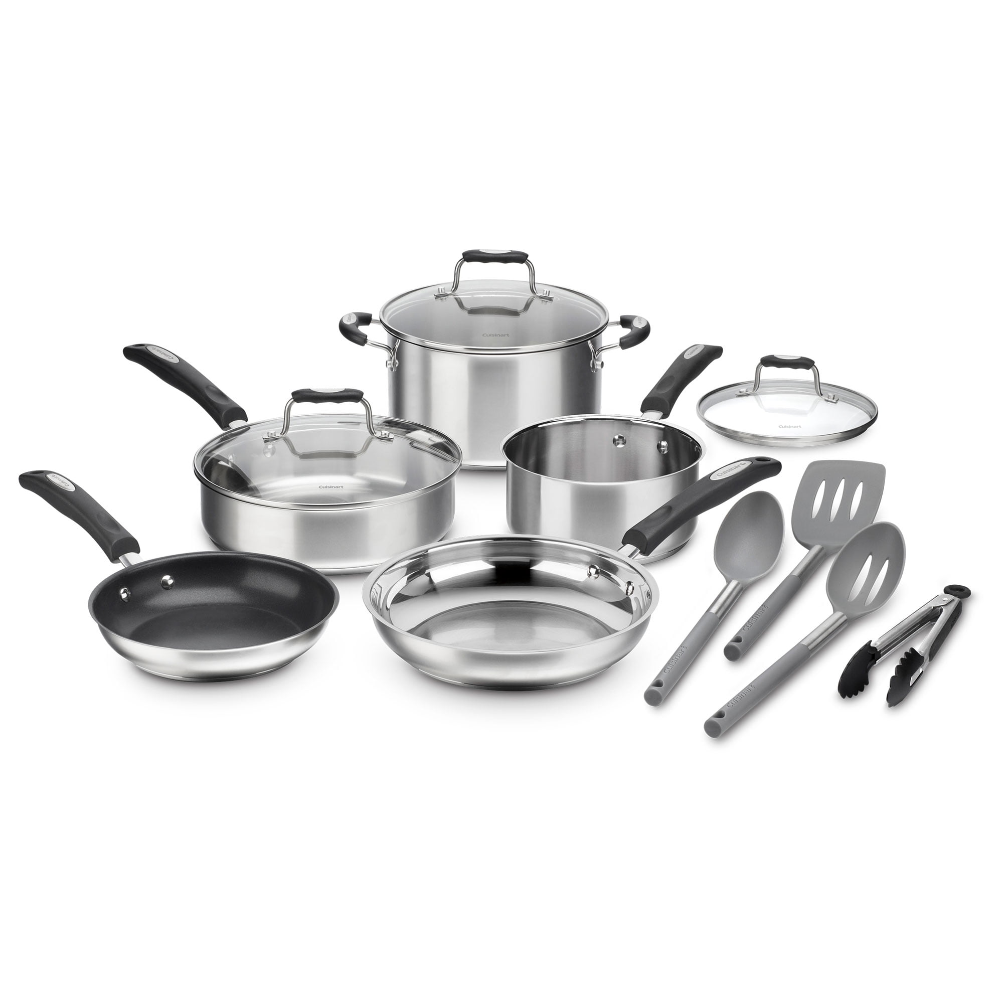 Cuisinart Professional Kitchen 12 Piece Stainless Steel Cookware Set ...
