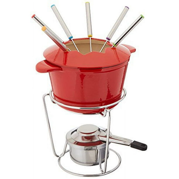 Cuisinart 13-Piece Cast Iron Fondue Set, Red - Walmart Business Supplies