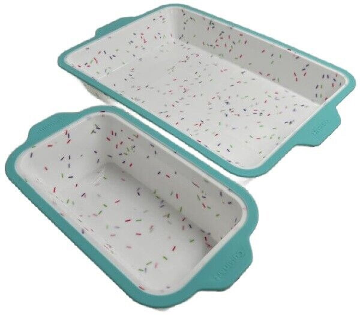 Cuisinart 2-Piece Silicone Bakeware Set - Aqua, White, Sprinkles ...