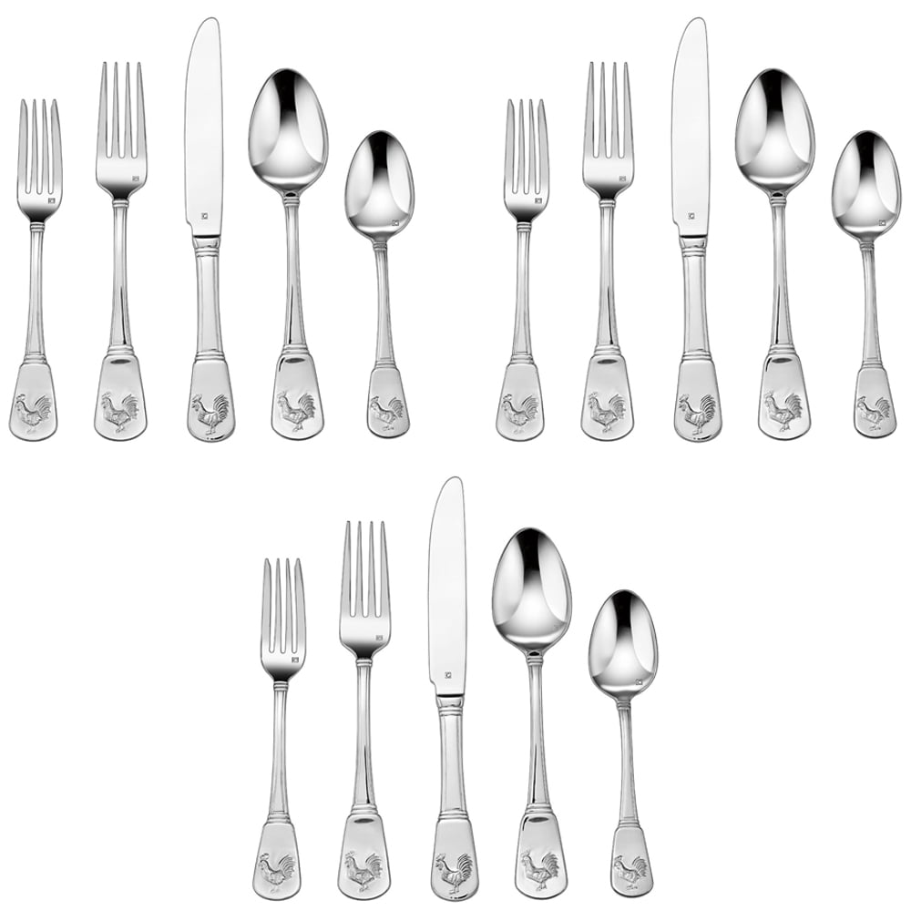 Free Shipping! Cuisinart 3-Pack of 20-Piece Elite Flatware Set, French ...