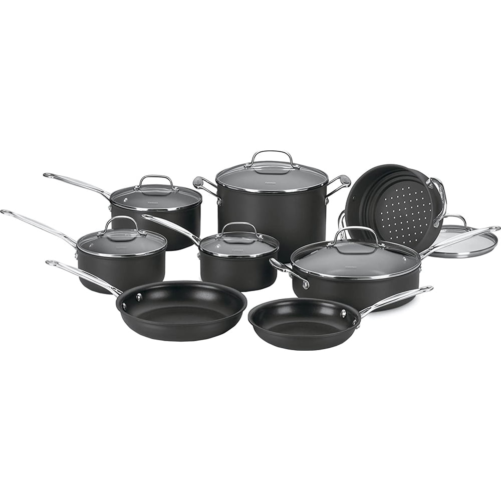 Cuisinart 14-Piece Classic Chef's Nonstick Hard-Anodized Cookware Set ...