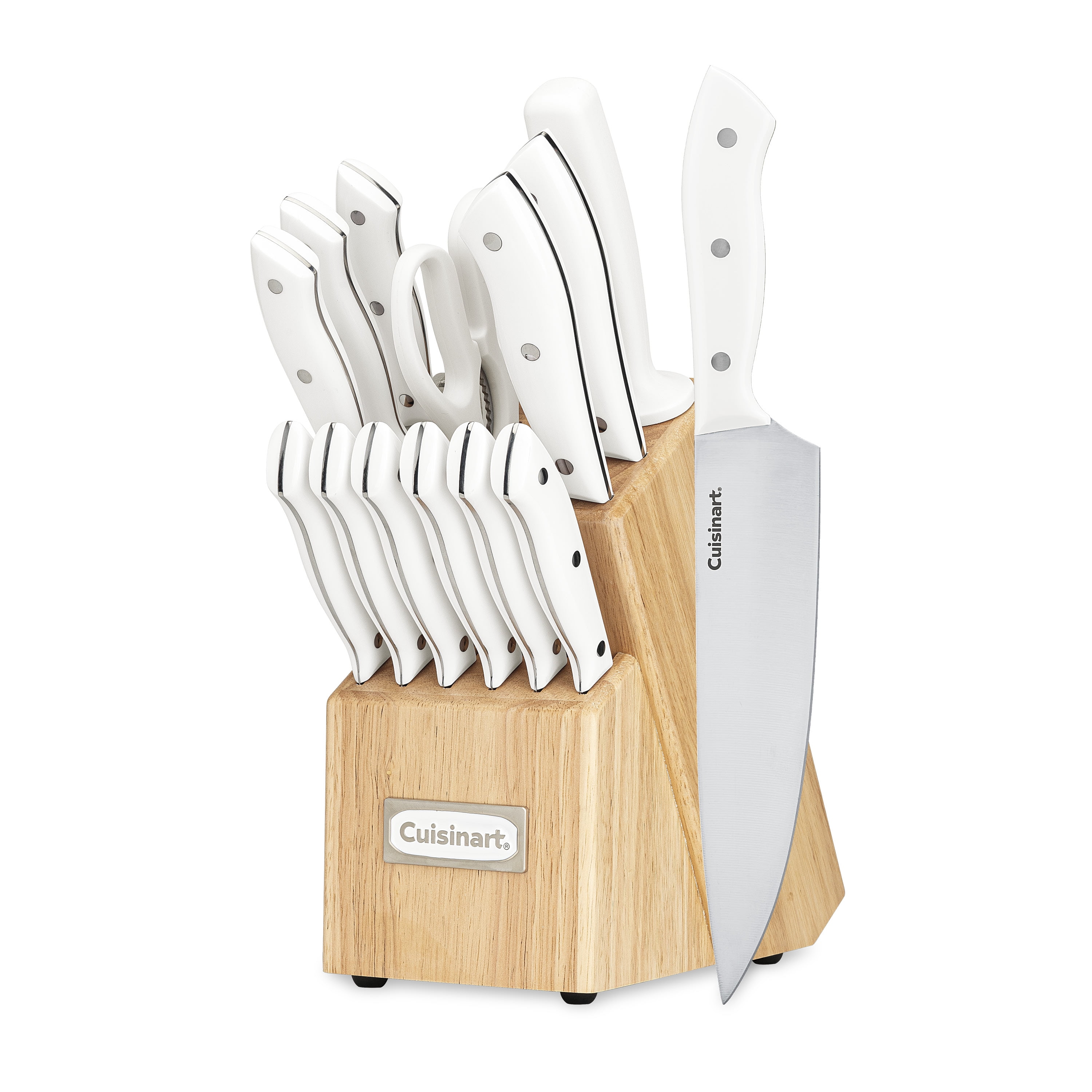 Cuisinart Classic Triple Rivet Stainless Steel 15 Piece Knife Block Set ...