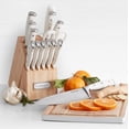Cuisinart Classic Forged Triple Rivet 15-Piece Cutlery Set with Block ...