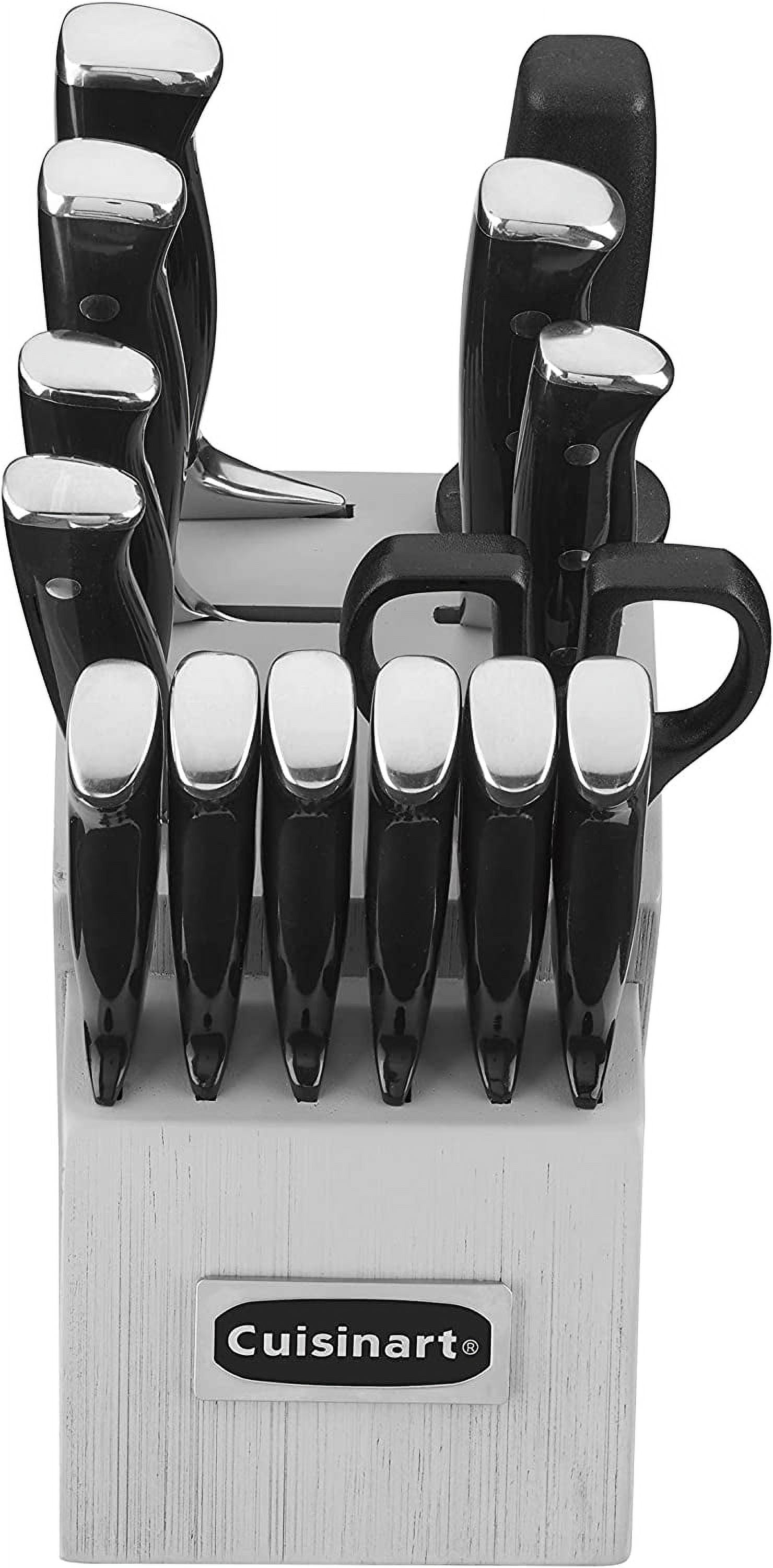 Cuisinart 15-Piece Knife Set with Block, High Carbon Stainless Steel ...