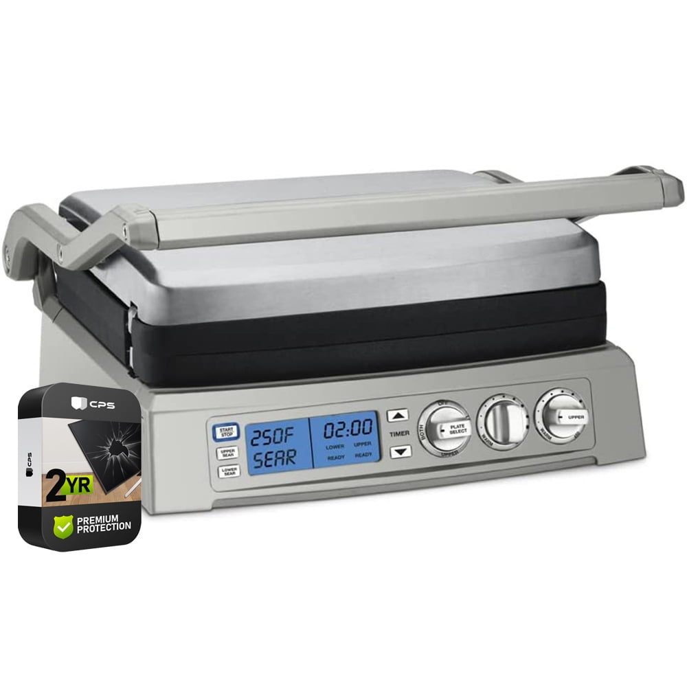 Cuisinart GR-300WSP1 Elite Griddler/Grill Stainless Steel Bundle with 2 ...