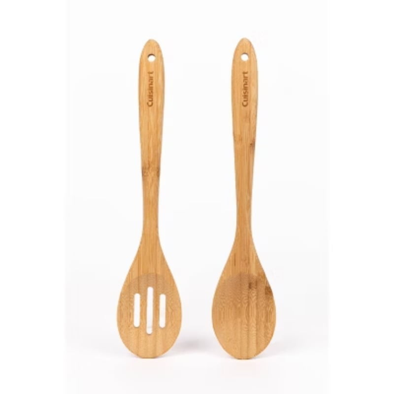 Cuisinart Green Gourmet Bamboo Wood Set of 2 Spoons: Wooden Cooking ...